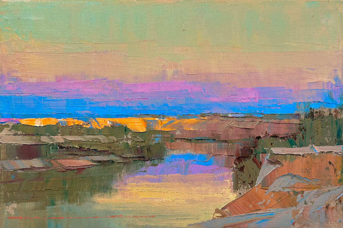 Cliff Edge Dawn on the Murray River – Richard Musgrave-Evans Art