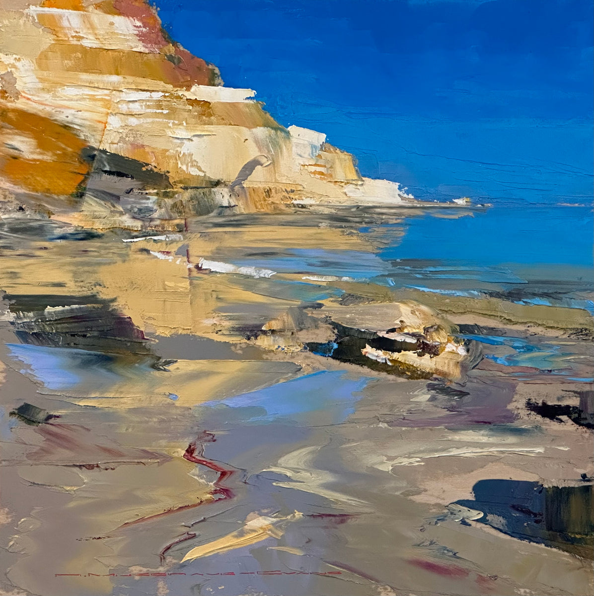 Low Tide - Maslin Beach – Richard Musgrave-Evans Art