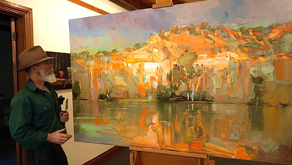 Heading Cliffs Evening, Murray River – Richard Musgrave-Evans Art