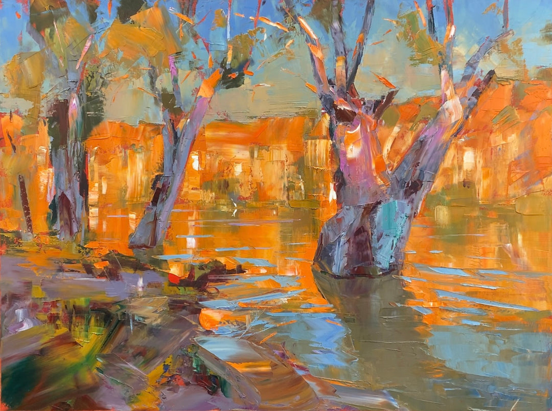 Evening Glow on the Murray River – Richard Musgrave-Evans Art